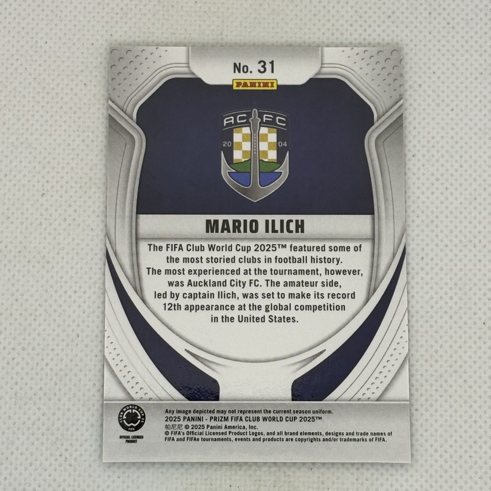 2025 Panini Prizm Club World Cup | Mario Ilich Auckland City | RC ...