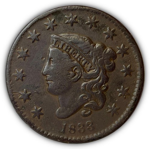 1833 Coronet Head Large Cent Very Fine VF Coin #5709 | eBay