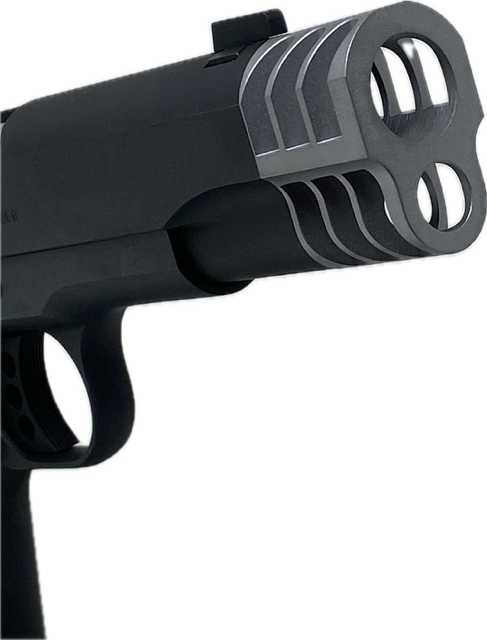 1911 Compensator Brake-Muzzle Brake S.S Top and Bottom slots -45acp ...