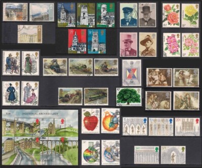 GB 1971-1989 Commemorative Stamp Sets Mini Sheets Fine Used Multiple ...