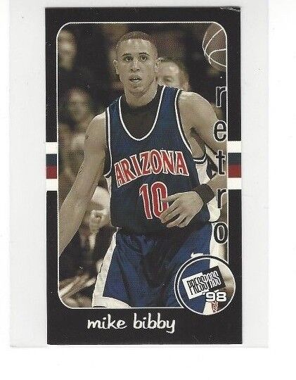 1998 PRESS PASS DOUBLE THREAT BASKETBALL RETROS MIKE BIBBY #RT2 ...