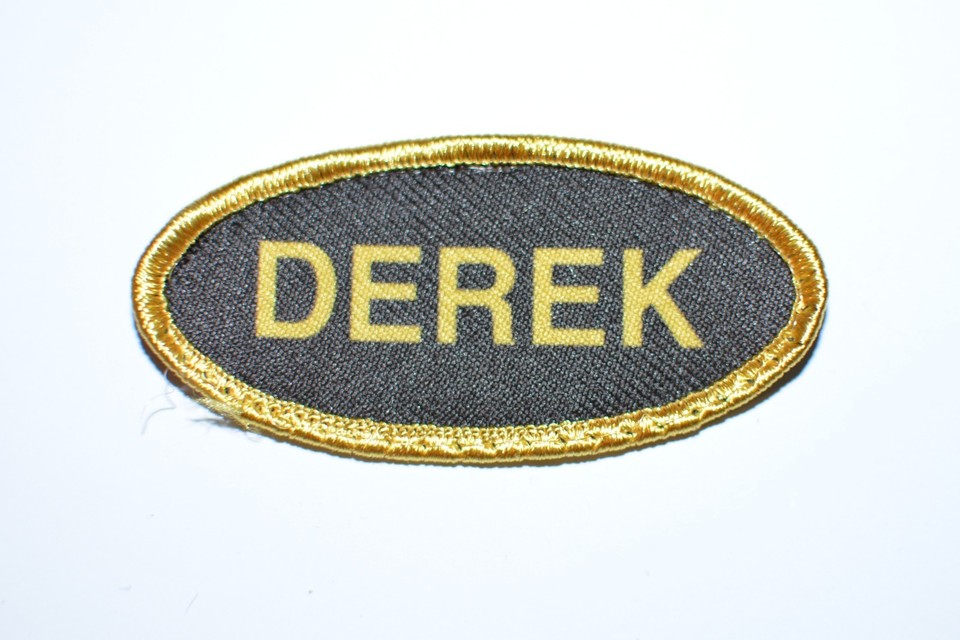 Employee Embroidered Worker Name Tag Sewn Patch for Uniform Work Shirt ...