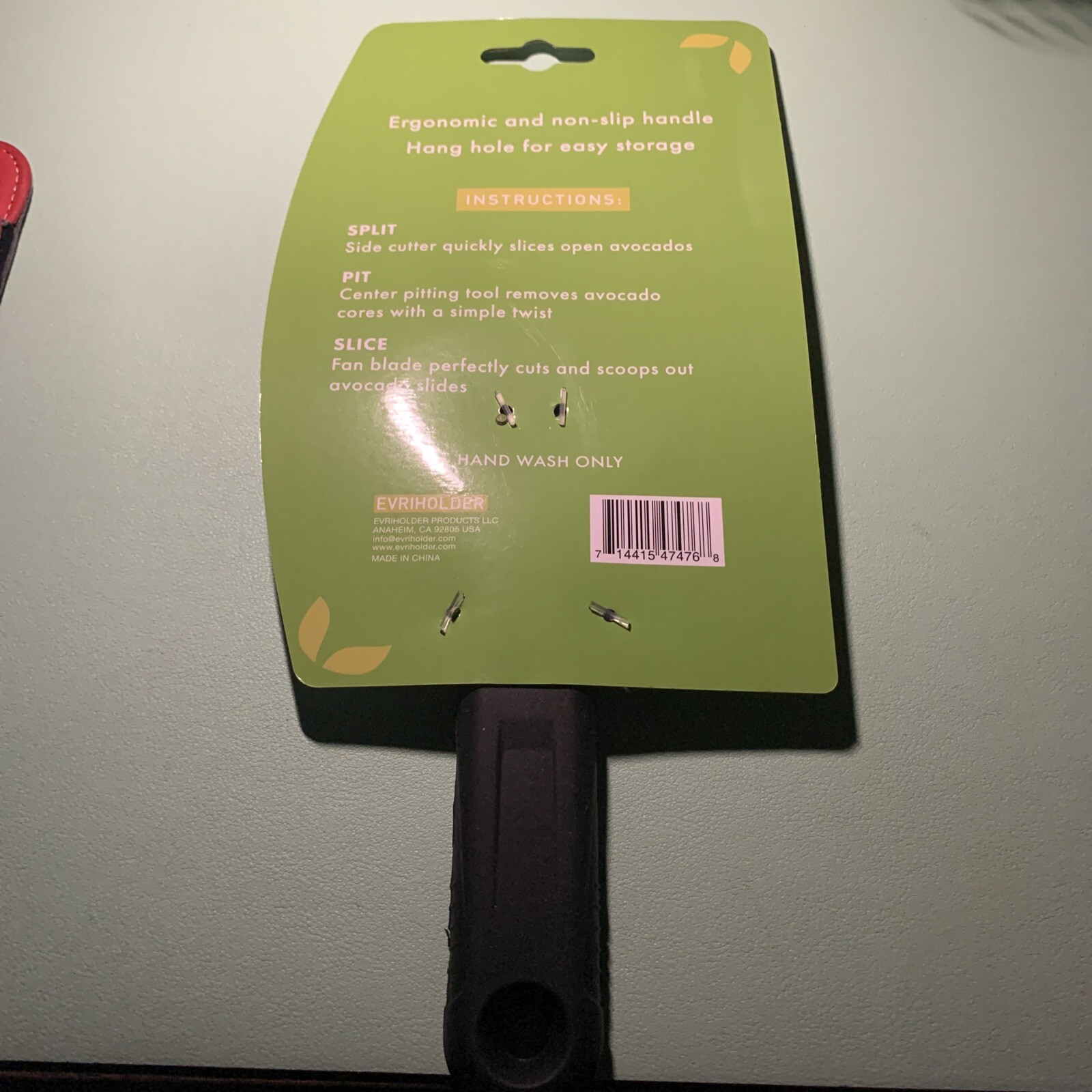 AVO Tool Avocado Split Pit Slicer 3-in-1 Green Ergonomic Black Handle ...