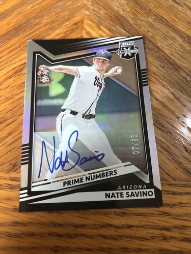 2022 Elite Extra Edition Auto Prime Numbers B #82 Nate Savino Autograph ...