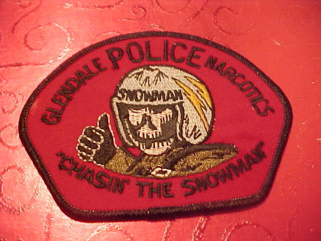 GLENDALE CALIFORNIA NARCOTICS POLICE PATCH SHOULDER SIZE UNUSED | eBay