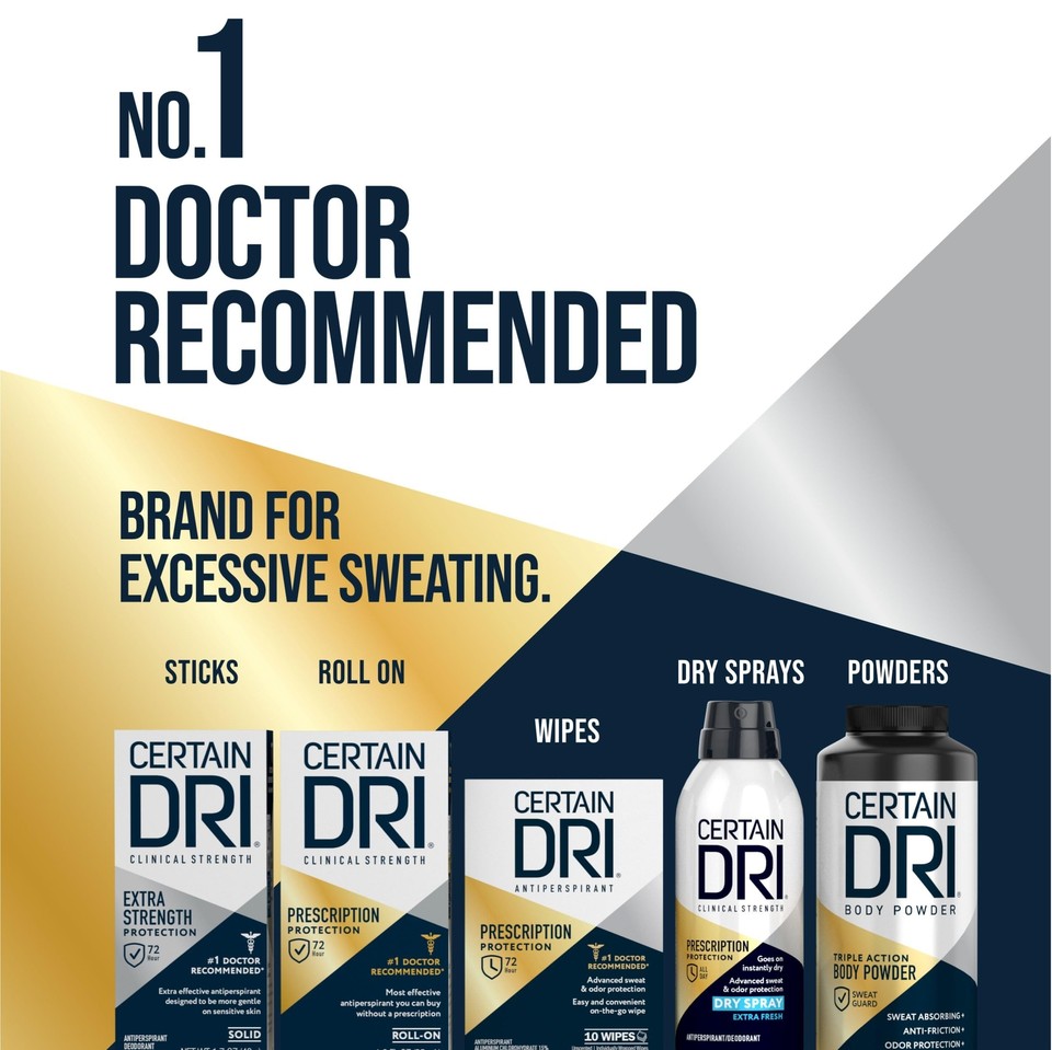 Certain Dri Clinical Antiperspirant Deodorant Dry Spray for Excessive ...