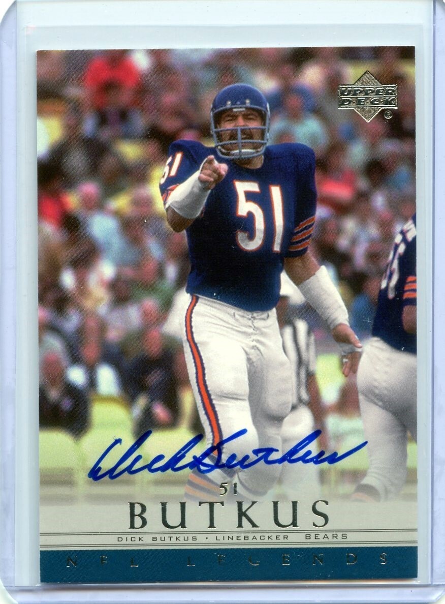 Dick Butkus 2000 Upper Deck NFL Legends Autograph SSP 💎 Chicago Bears ...