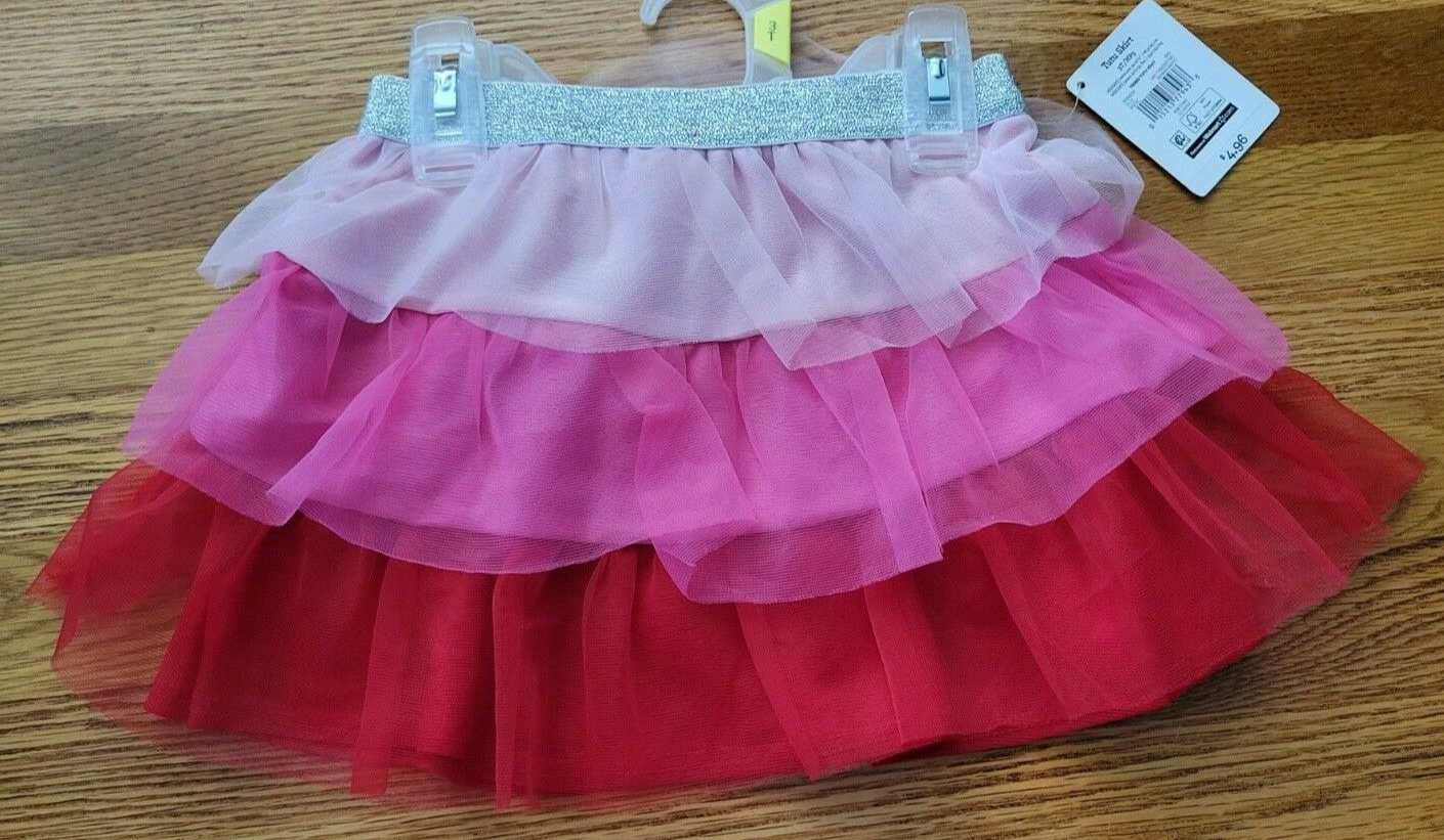 Way to Celebrate NEW♈Girl's 3 colored Mesh tiered skirt size 12 mos ...