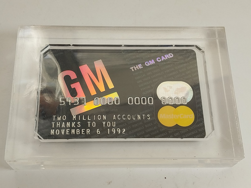 The GM Card Mastercard Credit Card 1992 General Motors Encased ...