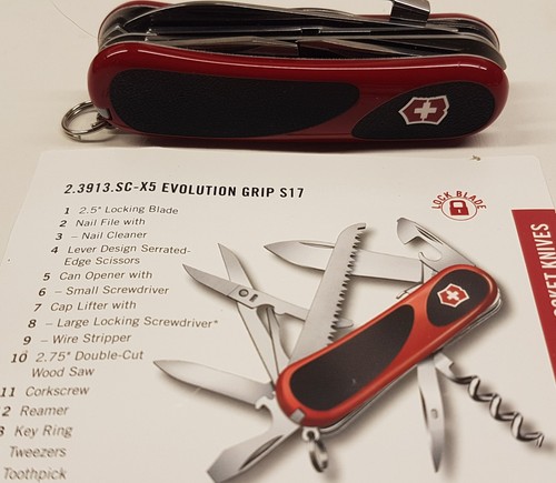 Victorinox Swiss Army Knife EVOLUTION GRIP S17 Red/Black NEW old stock ...