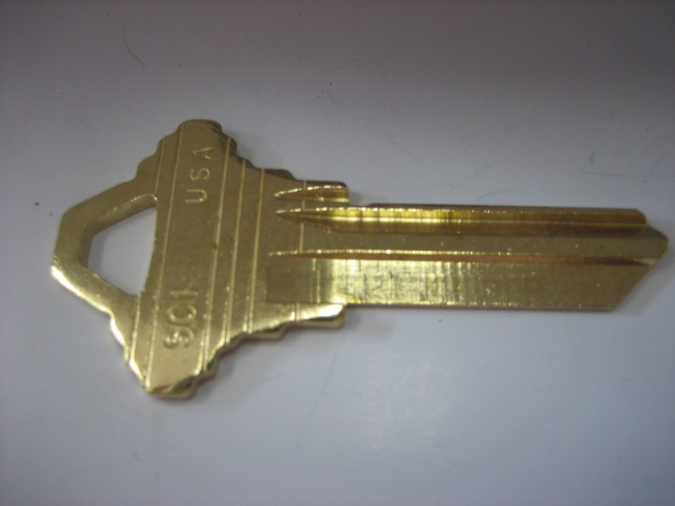 Key Blank Blanks for Locksmith / 50 Schlage SC1 / Brass / Made by Ilco ...