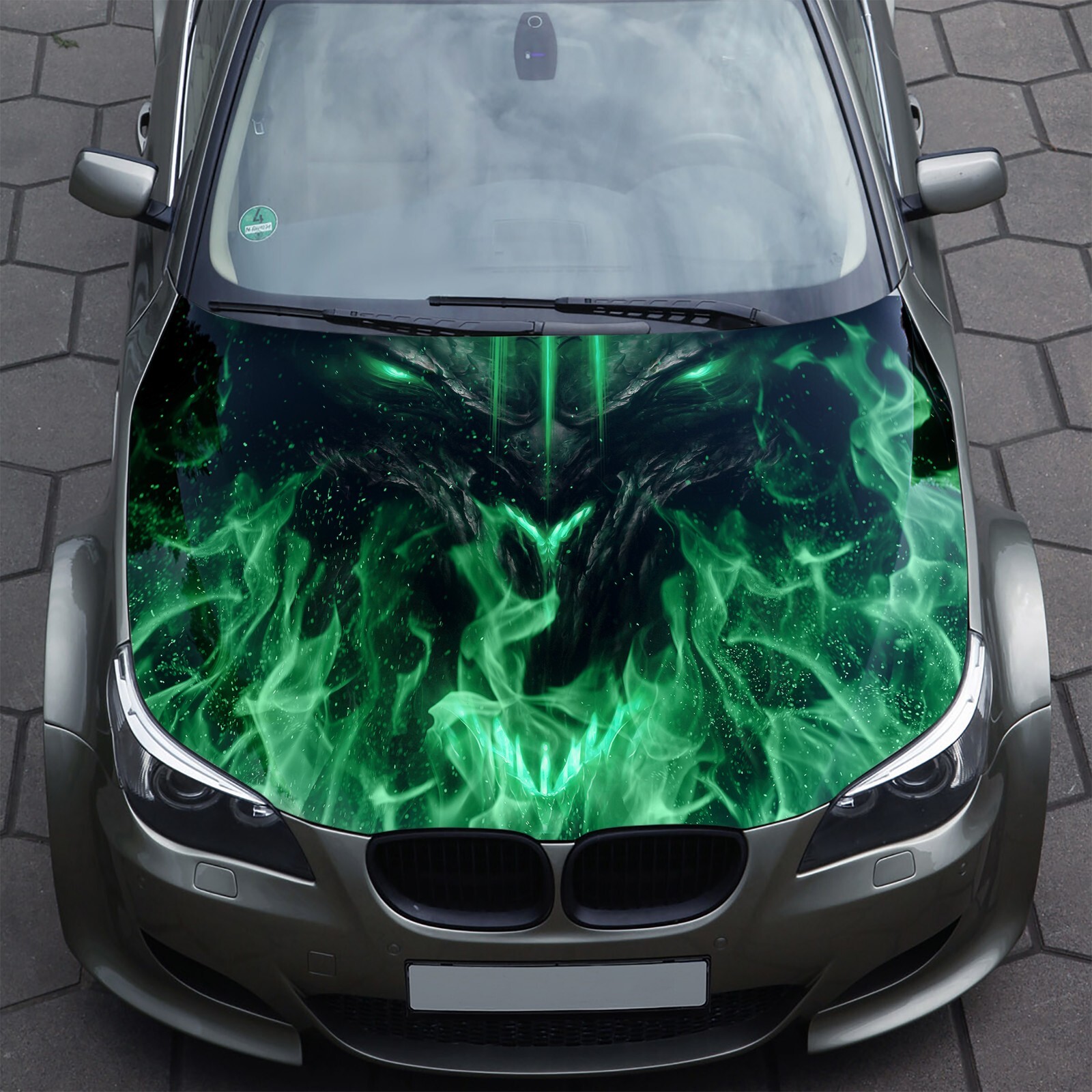 Devil Flames Hood Wrap Decal Vinyl Sticker Color Demon Fire Graphic Fit ...