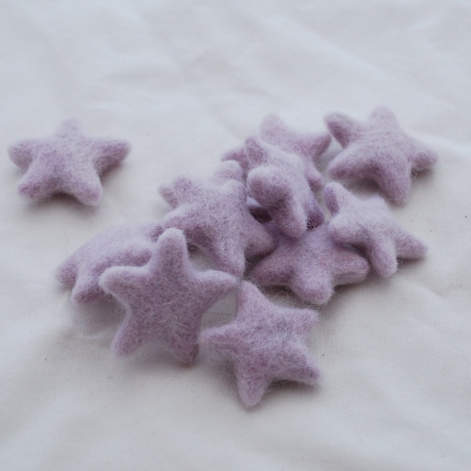 100% Wool Felt Stars - 10 Felted Stars - 90 Colours to choose | eBay