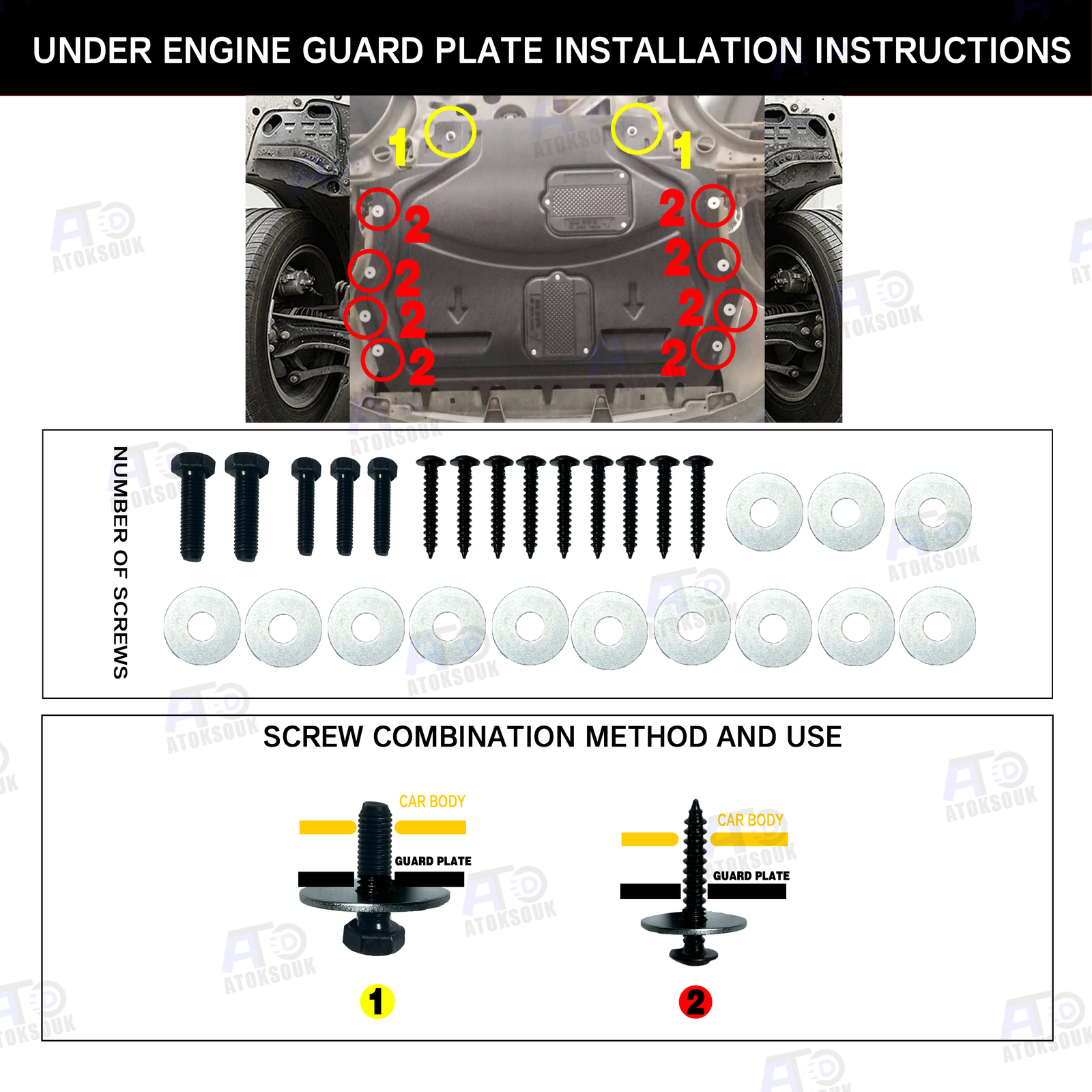 For VW Golf 6 2010-2014 Auto Engine Cover Guards Chassis Shield Splash ...