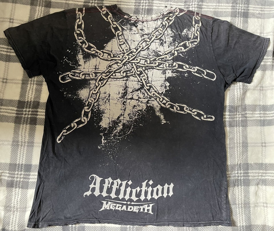 Vintage Affliction T-Shirt MEGADETH 3XL Signature Series Black Super ...