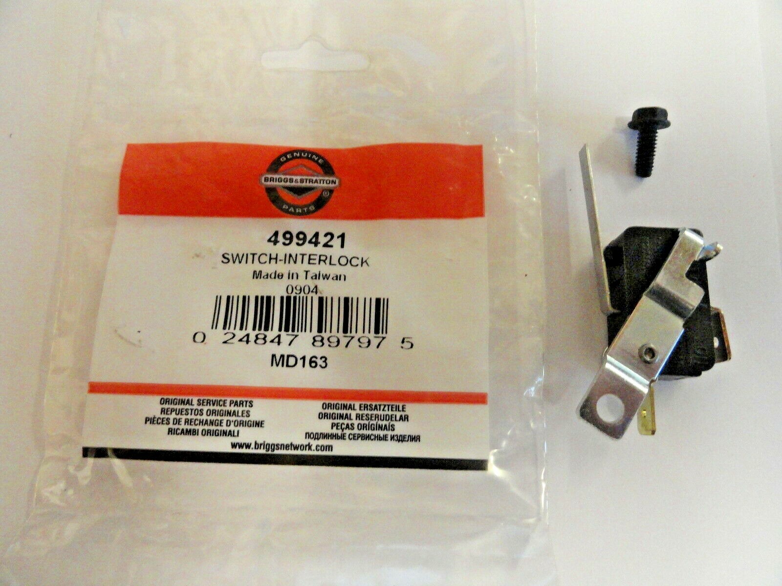 GENUINE BRIGGS & STRATTON INTERLOCK SWITCH 499421 - original Briggs ...