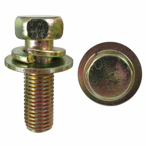 (10) M10-1.25 x 35mm J.I.S. Small Head Hex Flange Bolt 10.9 Zinc M10x35 ...