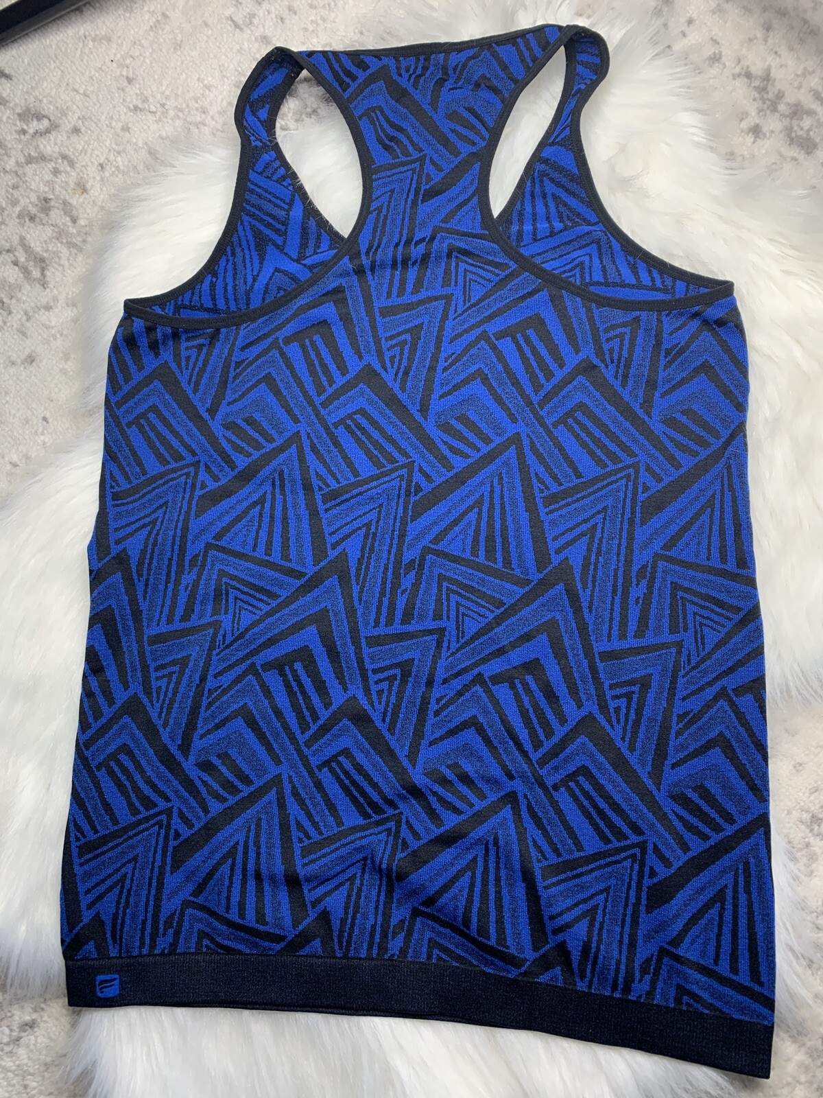 Fabletics Kate Hudson Blue Black Triangles Athletic W… - Gem