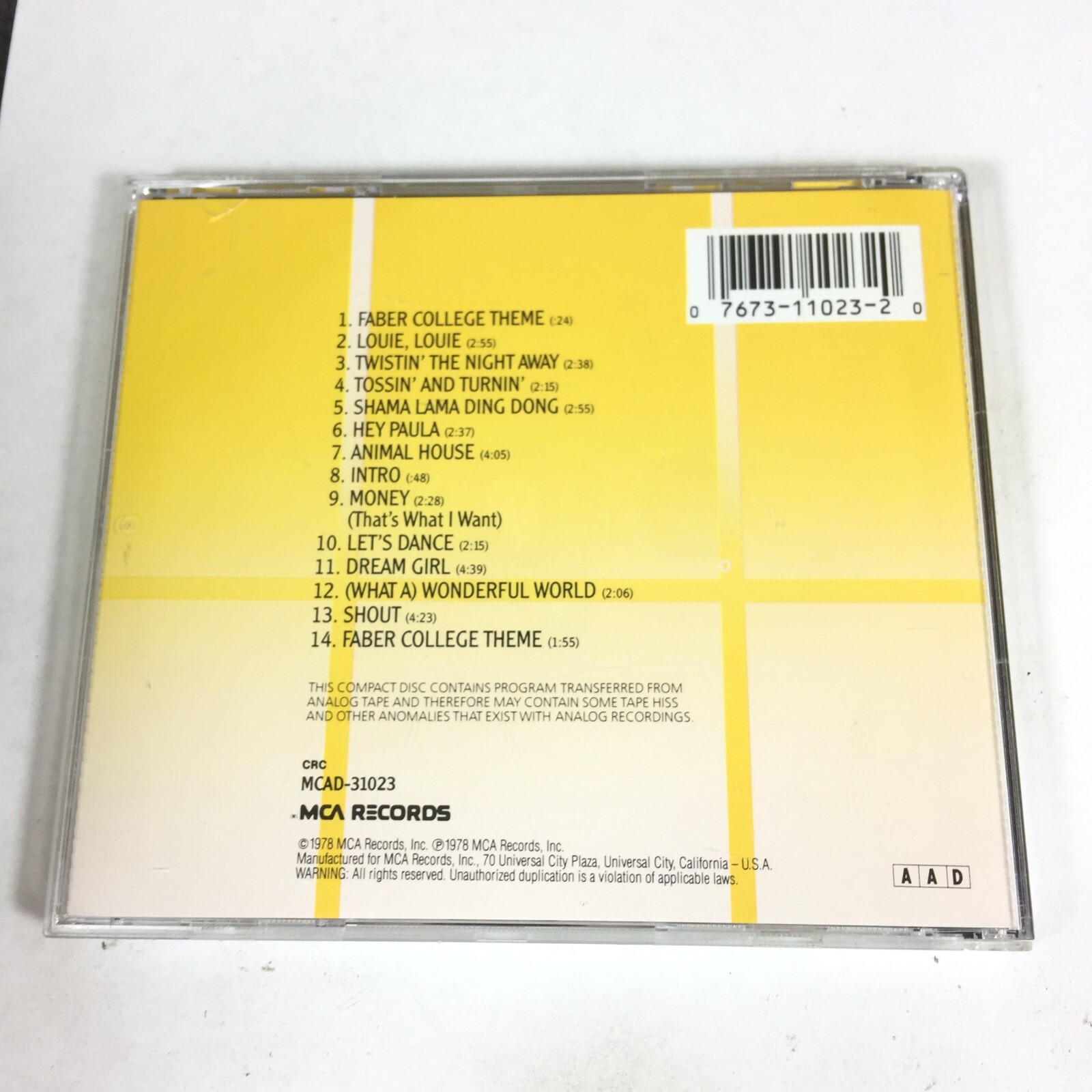 National Lampoon's Animal House [Original Motion Picture Soundtrack ...