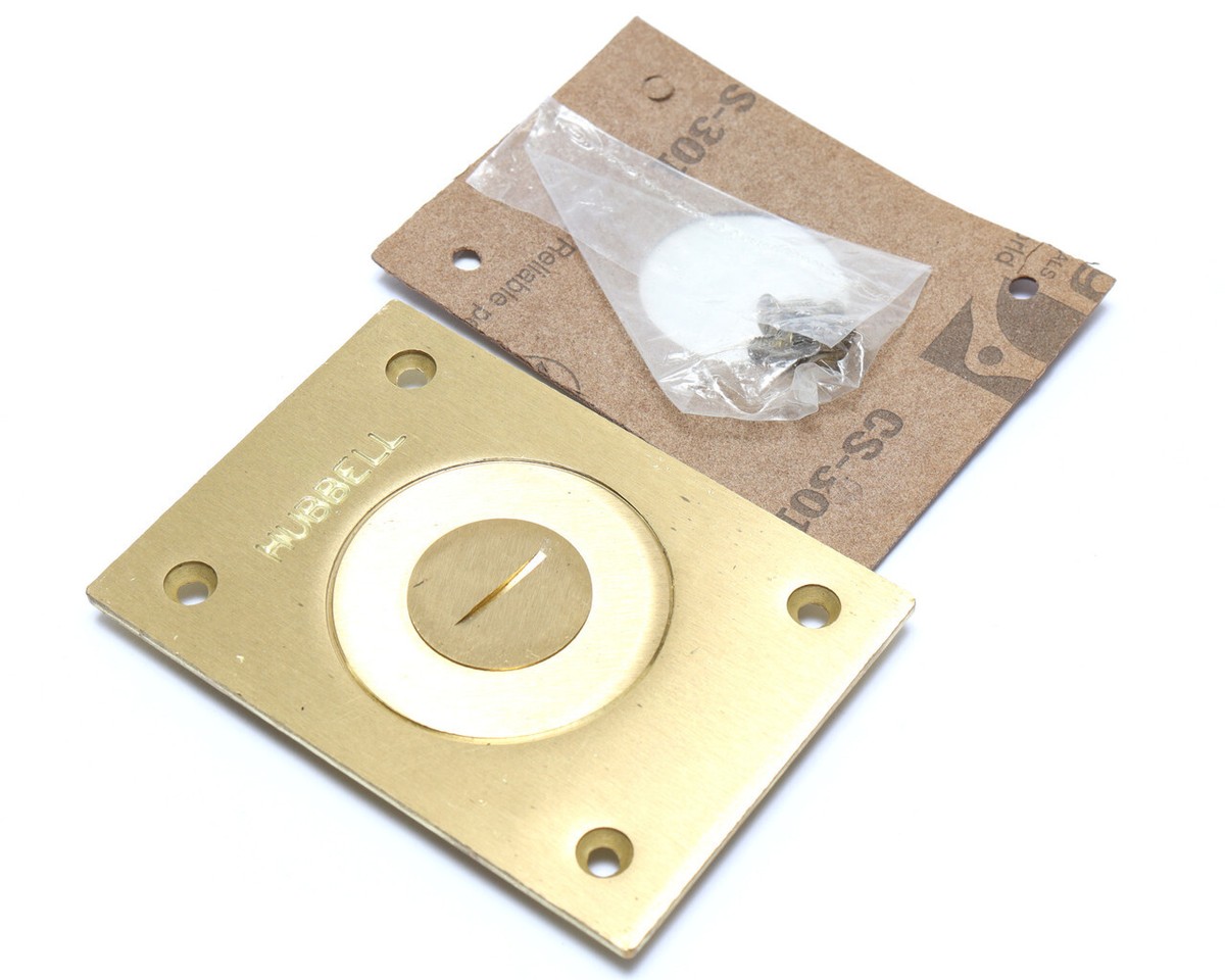 Hubbell Brass Floor Outlet Covers