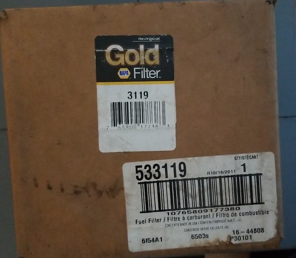 NAPA 3119 - Fuel filter cross reference