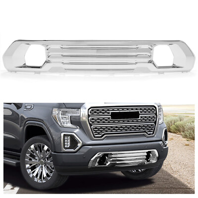 Front Lower Bumper Filler Chrome For 19-22 GMC Sierra 1500 AT4/Denali ...