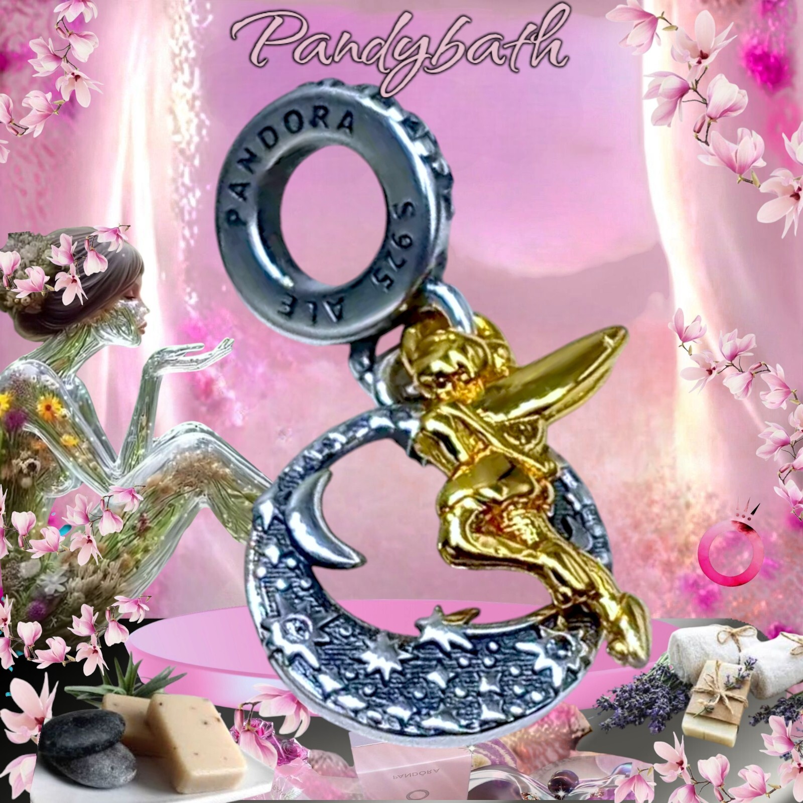 Pandora Tinker Bell Celestial Night Dangle Charm #762517C01 US SELLER ...