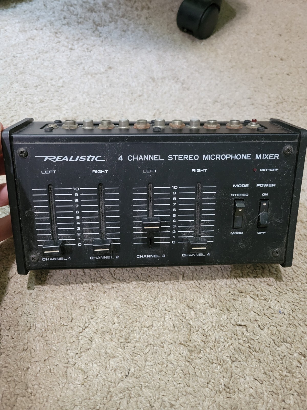 Realistic 4 Channel Stereo Microphone Mixer - Untested | eBay