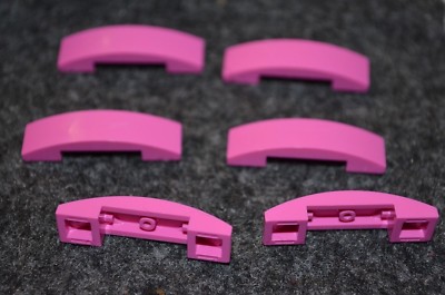 (6) 1x4 Dark Pink Rounded Both Ends Bow Tile Brick Bricks ~ Lego ~ NEW ...
