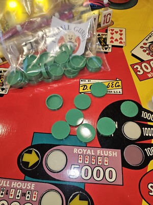 1" Round Green Pinball Machine Playfield Insert for Gottlieb, Bally ...