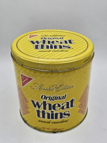 Vintage 1987 NABISCO Wheat Thins Crackers Tin ~ Large Tin W/ Original ...