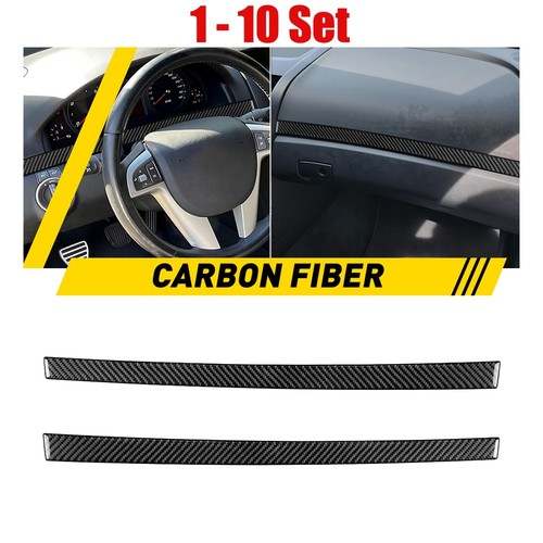 2-20PCS Carbon Fiber Horizontal Dashboard Panel Sticker Fit 2008-2009 ...