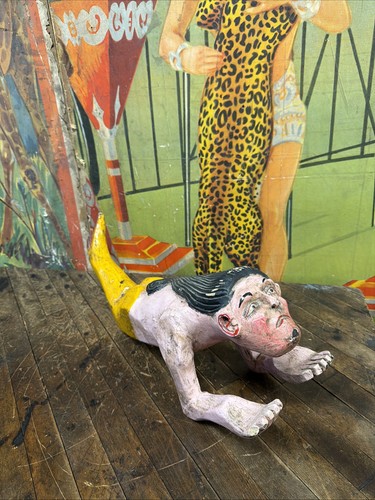 VINTAGE DULUTH MERMAID MERMAN FISHING SPEARING DECOY DFD SEA HAGG CABIN ...