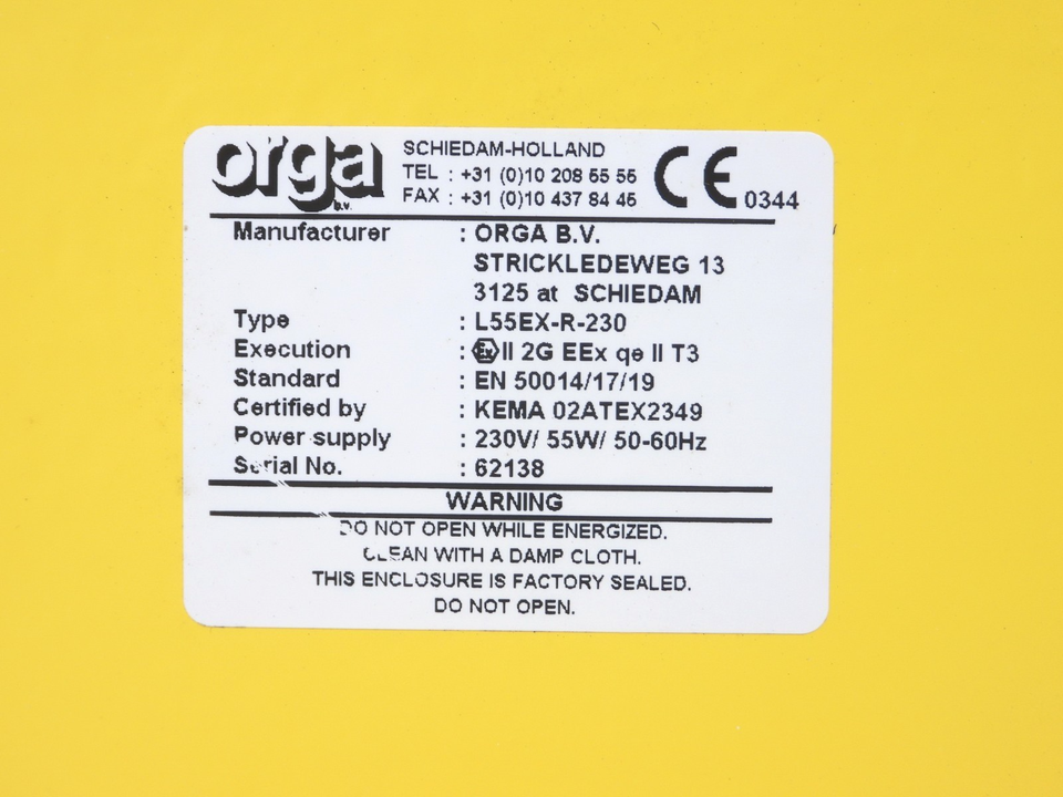 NOS NEW ORGA TYPE L55EX-R-230 EXPLOSION-PROOF RED OBSTRUCTION LIGHT ...