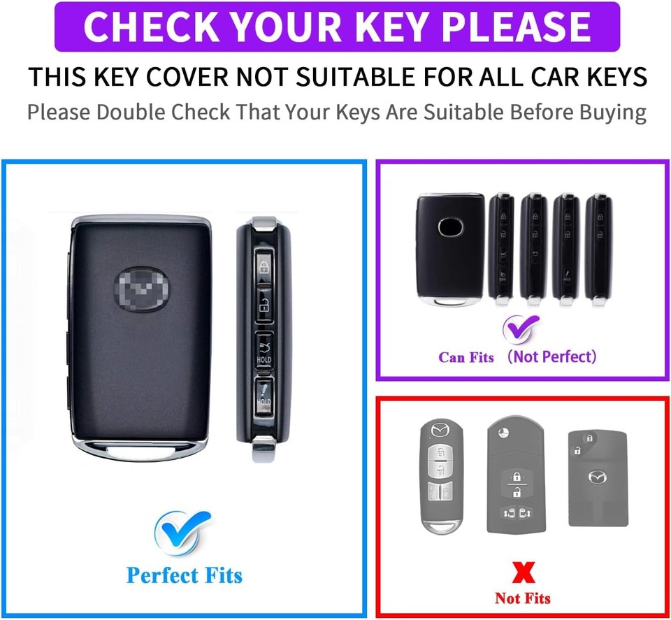 2PCS Silicone Rubber Key Fob Cover,Key Case with Keychain Color:Black ...