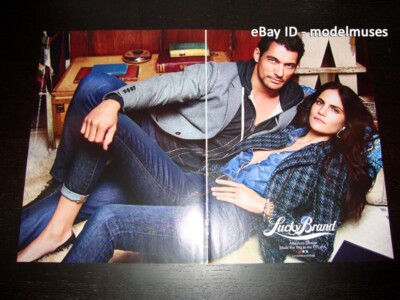 LUCKY BRAND 2-Page Magazine PRINT AD 2013 DAVID GANDY Missy Rayder foot ...