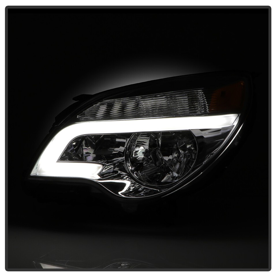 2010-2015 Chevy Equinox Chrome Upgrade LED Tube Headlights Headlamps ...