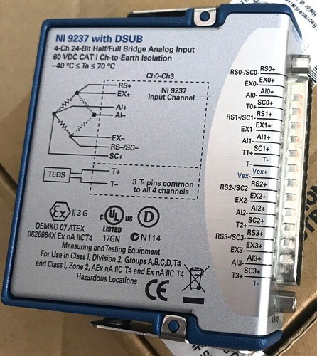 1pcs National Instruments NI 9237 cDAQ Strain / Bridge Input Module, D ...