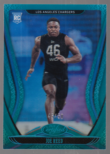 2020 PANINI CERTIFIED JOE REED RC ROOKIE TEAL PARALLEL CARD /50 #175 ...