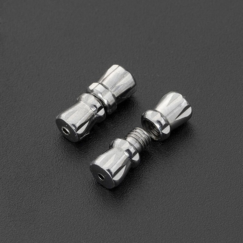 10Pieces Barrel Screw Clasps Dull Silver Color Screw Clasp For Necklace ...