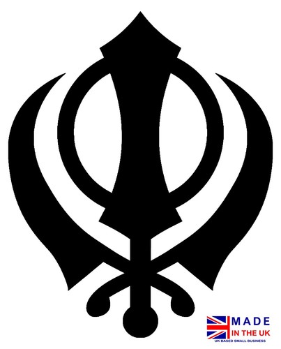 Khanda Symbol Sikh Sikhism Symbol Car Sticker Vinyl Decal Walls Window ...