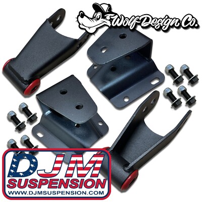 1965-1972 Ford F100 4" Drop Kit Leveling Lowering Shackles Hangers DJM ...