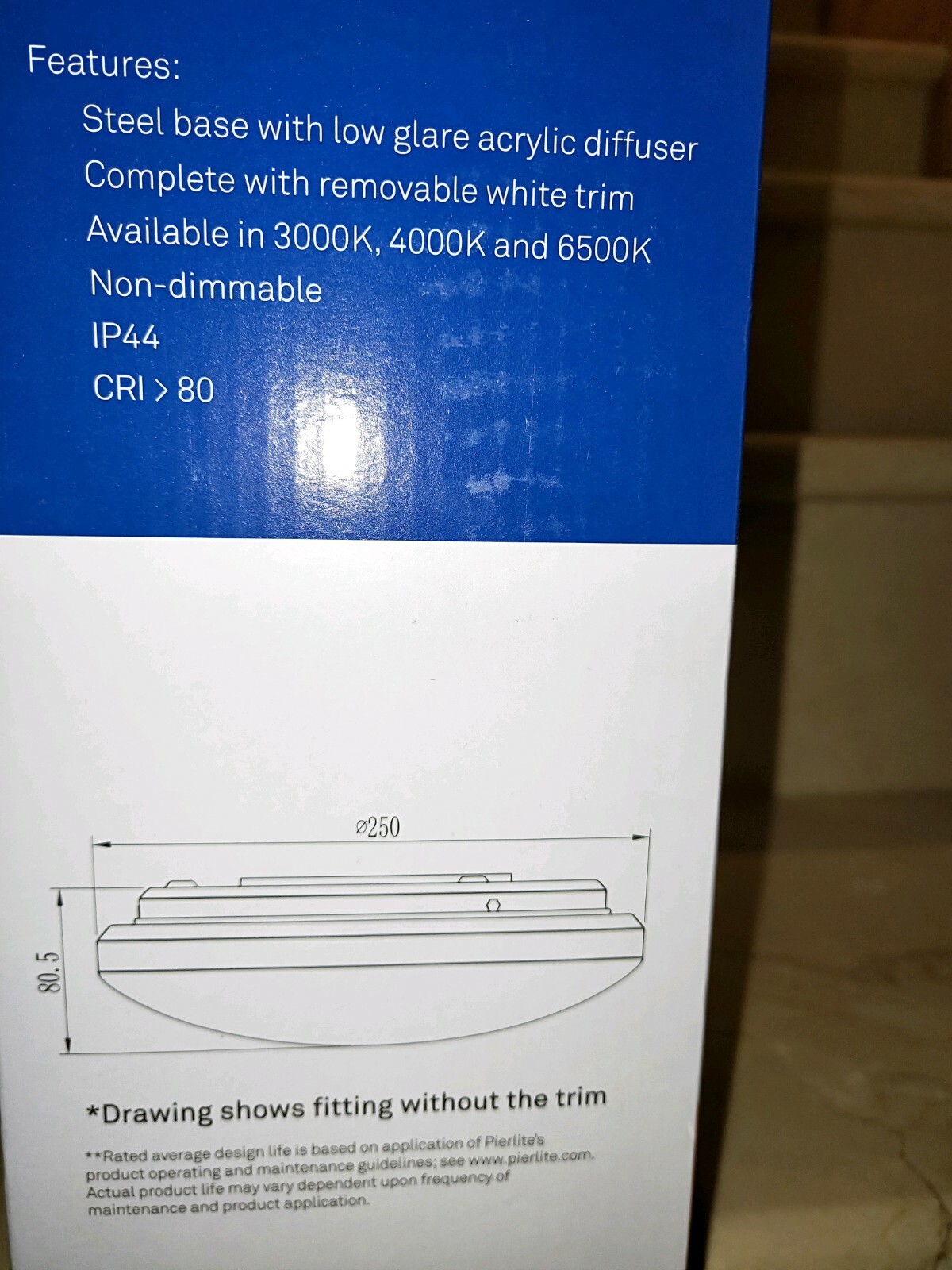 Pierlite Orion Eco 10 watt LED oyster light fitting 3000k Warm white ...