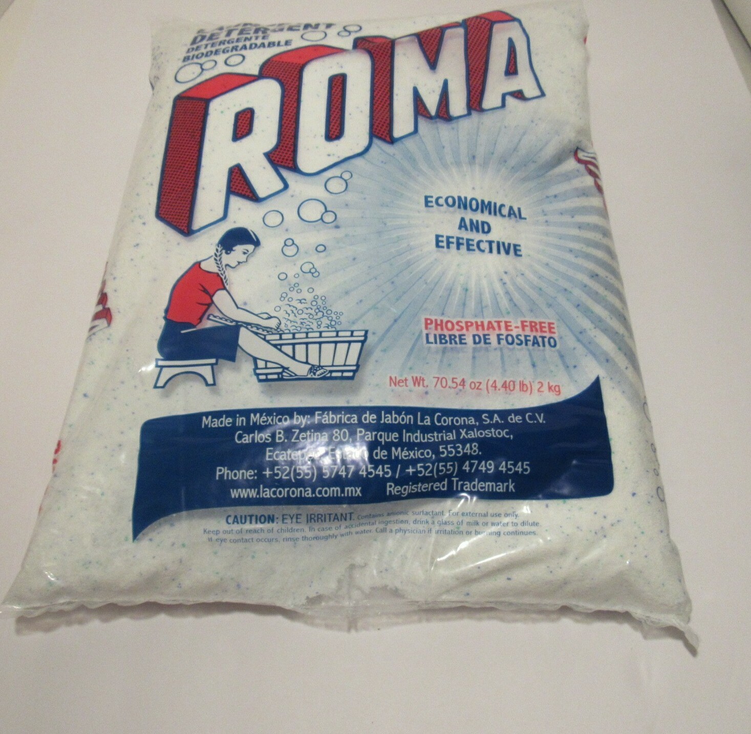 Roma Laundry Detergent, For All Fabrics, 4.40 lbs. (70.54 Oz) Large ...