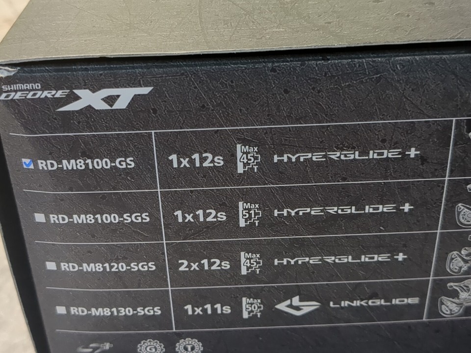 Shimano Deore XT RD-M8100-GS Rear Derailleur-12-Speed,Medium Cage,Black ...