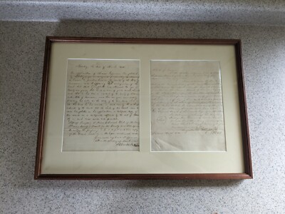 1845 Thomas Jefferson Campbell Handwritten Lawyer Authorization Papers ...