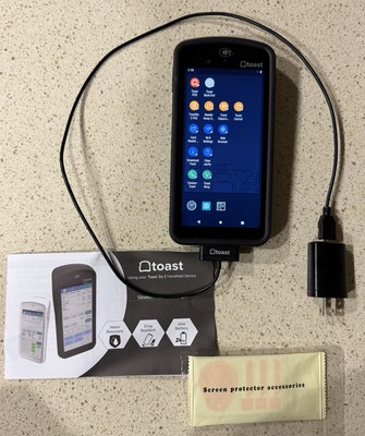 Toast Go2 Handheld Black POS TG200, Charger & Cleaning Cloths; ALL ...