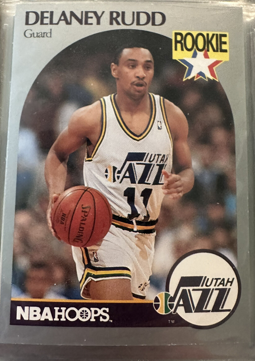 1990-91 NBA Hoops - #293 Delaney Rudd (RC) - Rookie Card - Official NBA ...