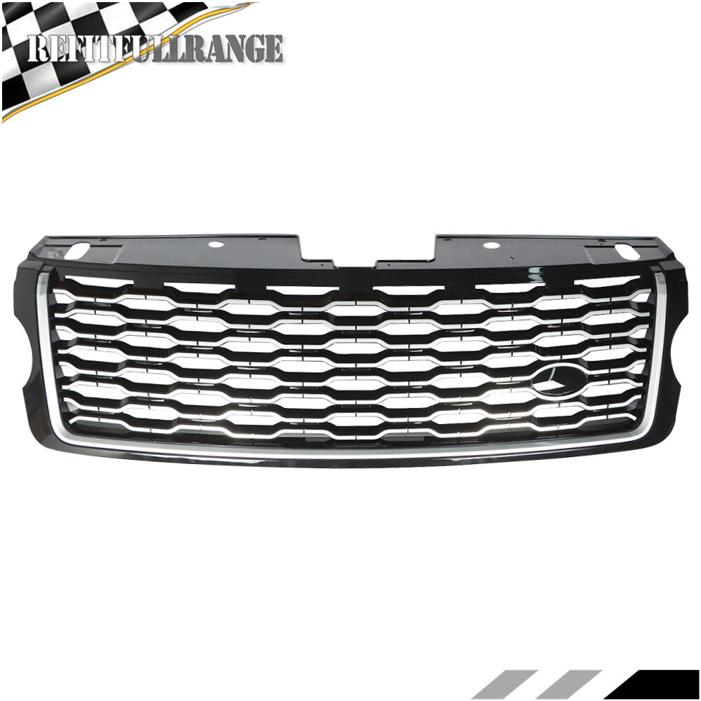 Black Chrome Grill For 2013 2014-2017 Range Rover 5.0L Front Bumper ...