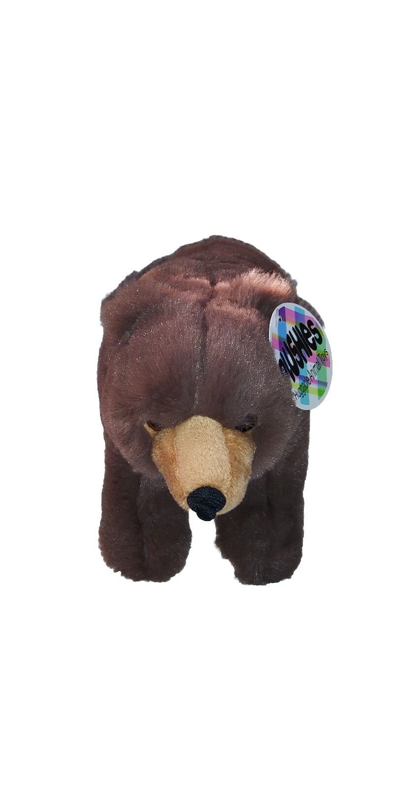 Plushies Huggable Animal Toys Realistic Brown Bear Stuffed Animal With ...
